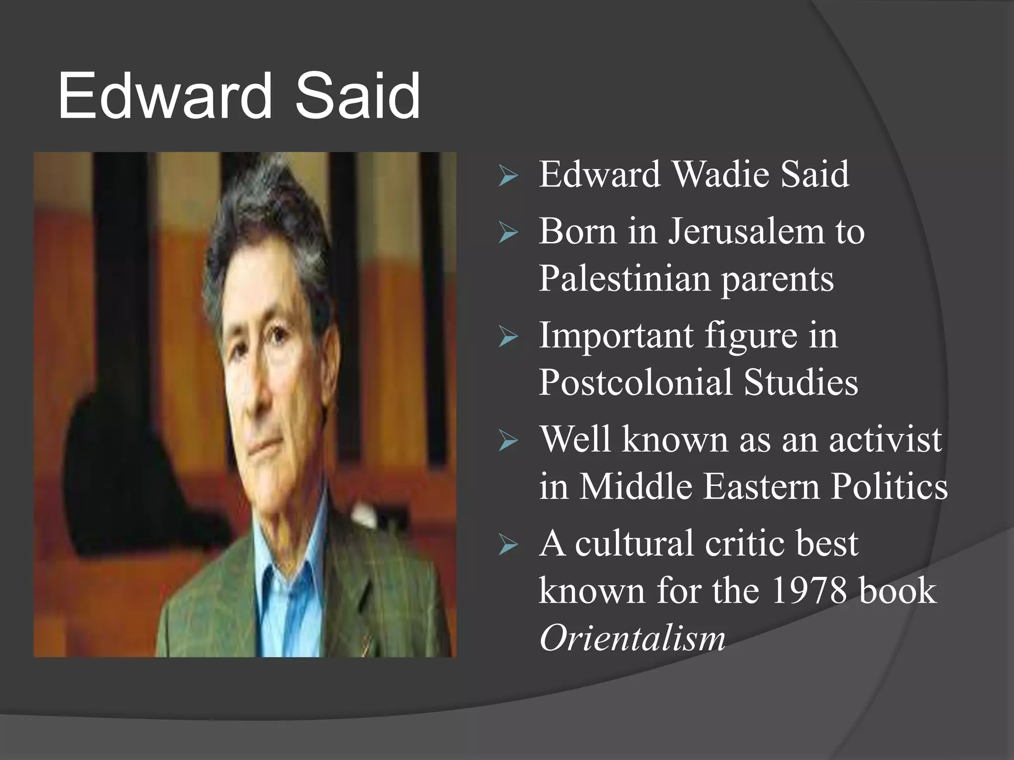 Crisis in Orientalism - Edward Said | PPTX