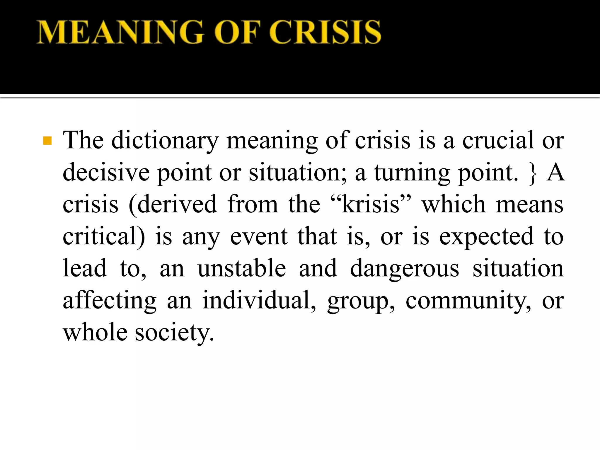 Crisis intervention | PPTX