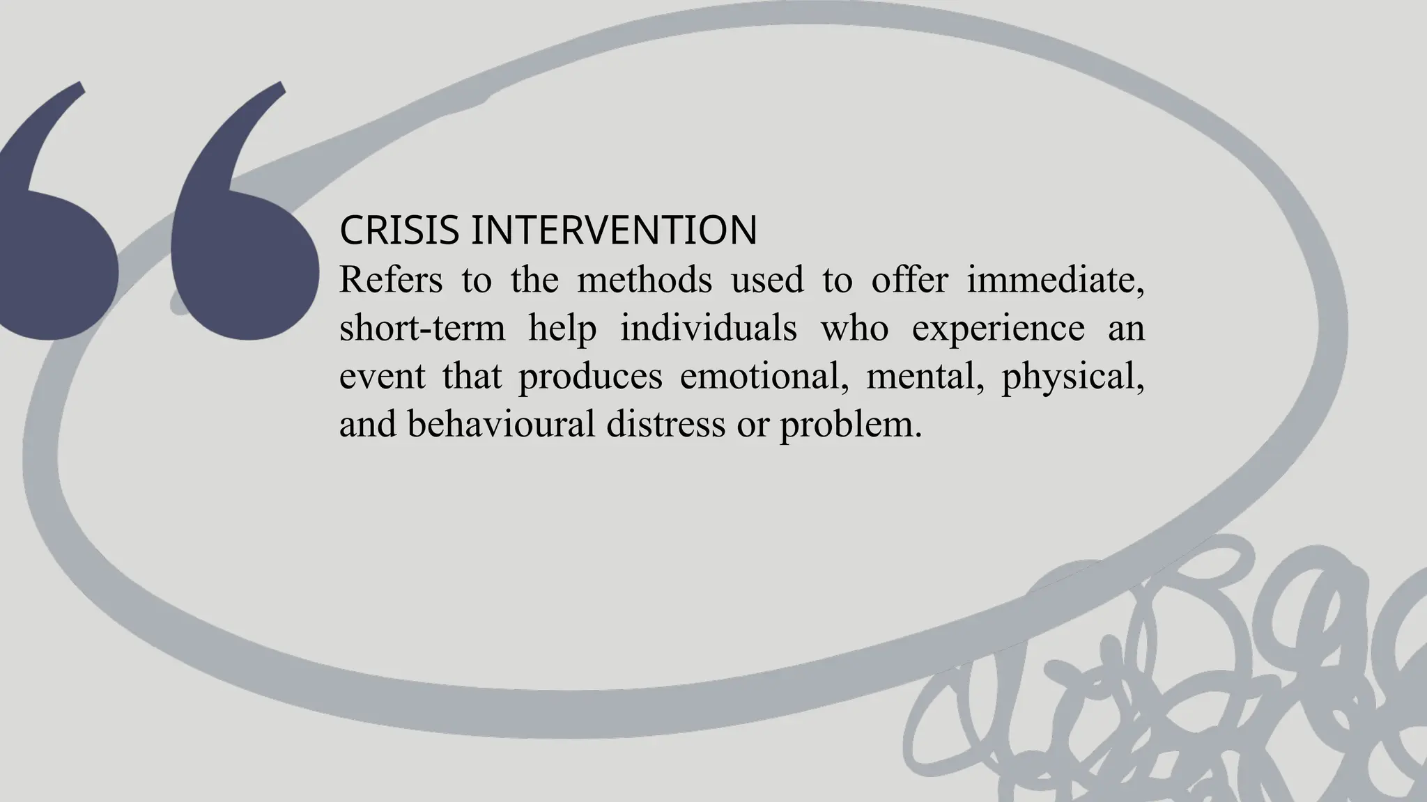 Crisis Intervention- Definition of crisis, Definition of crisis ...