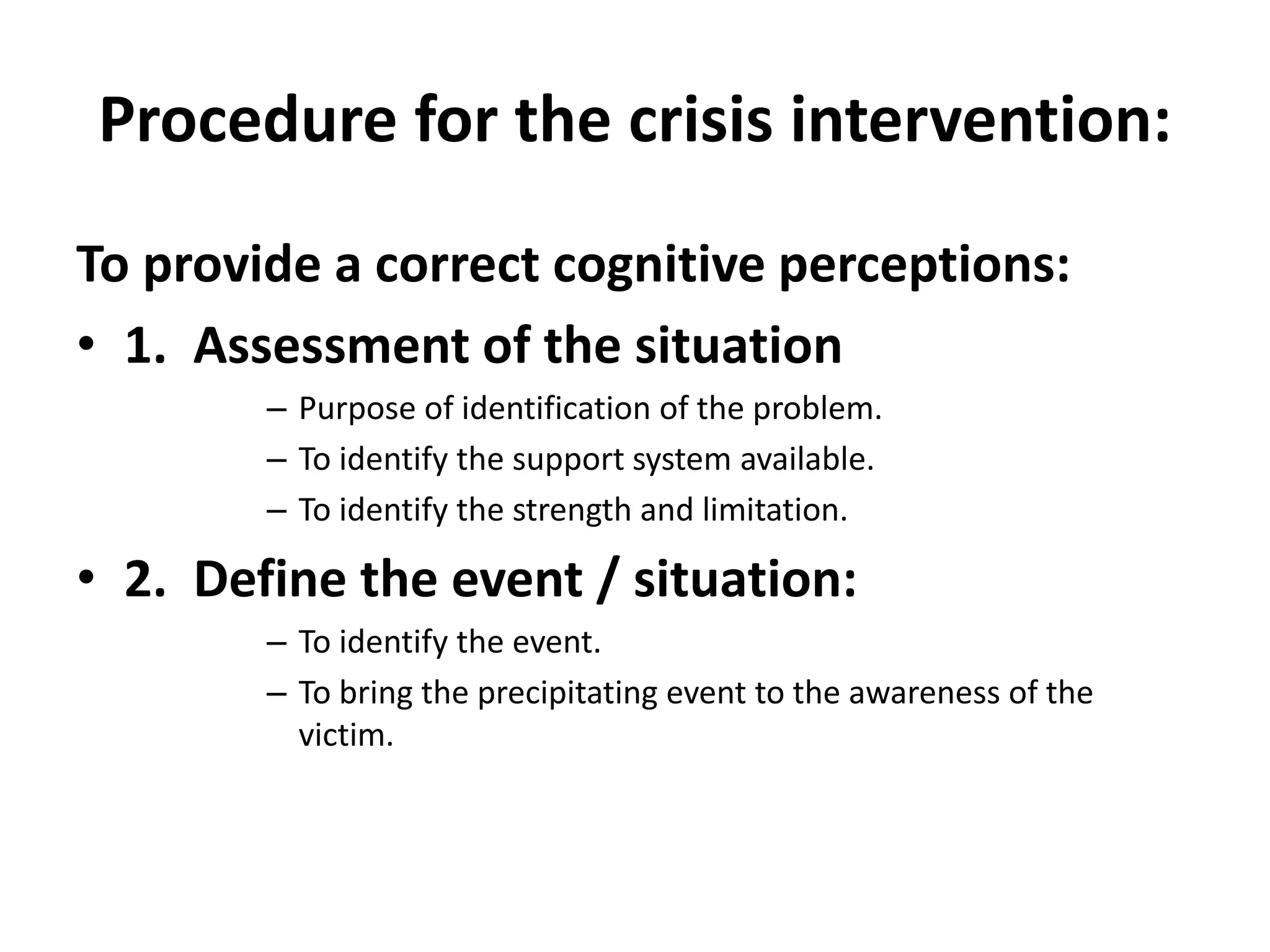 Crisis Intervention- psychiatric nursing | PPTX