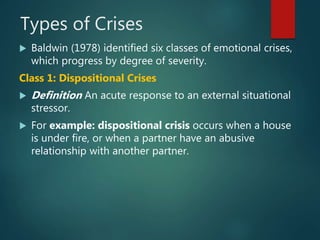 Crisis intervention | PPTX