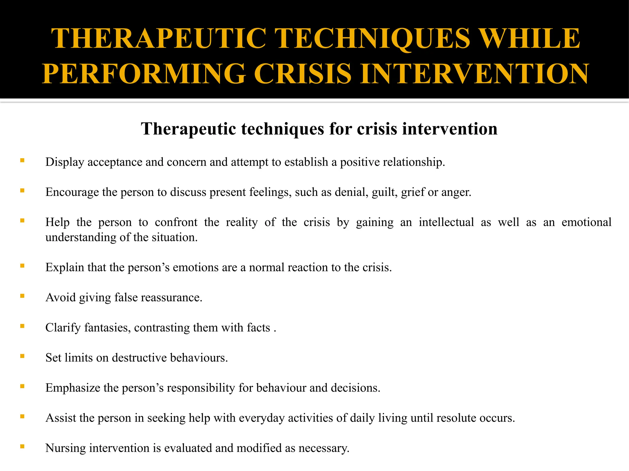 CRISIS INTERVENTION POWER POINT PREASENTATION | PPTX