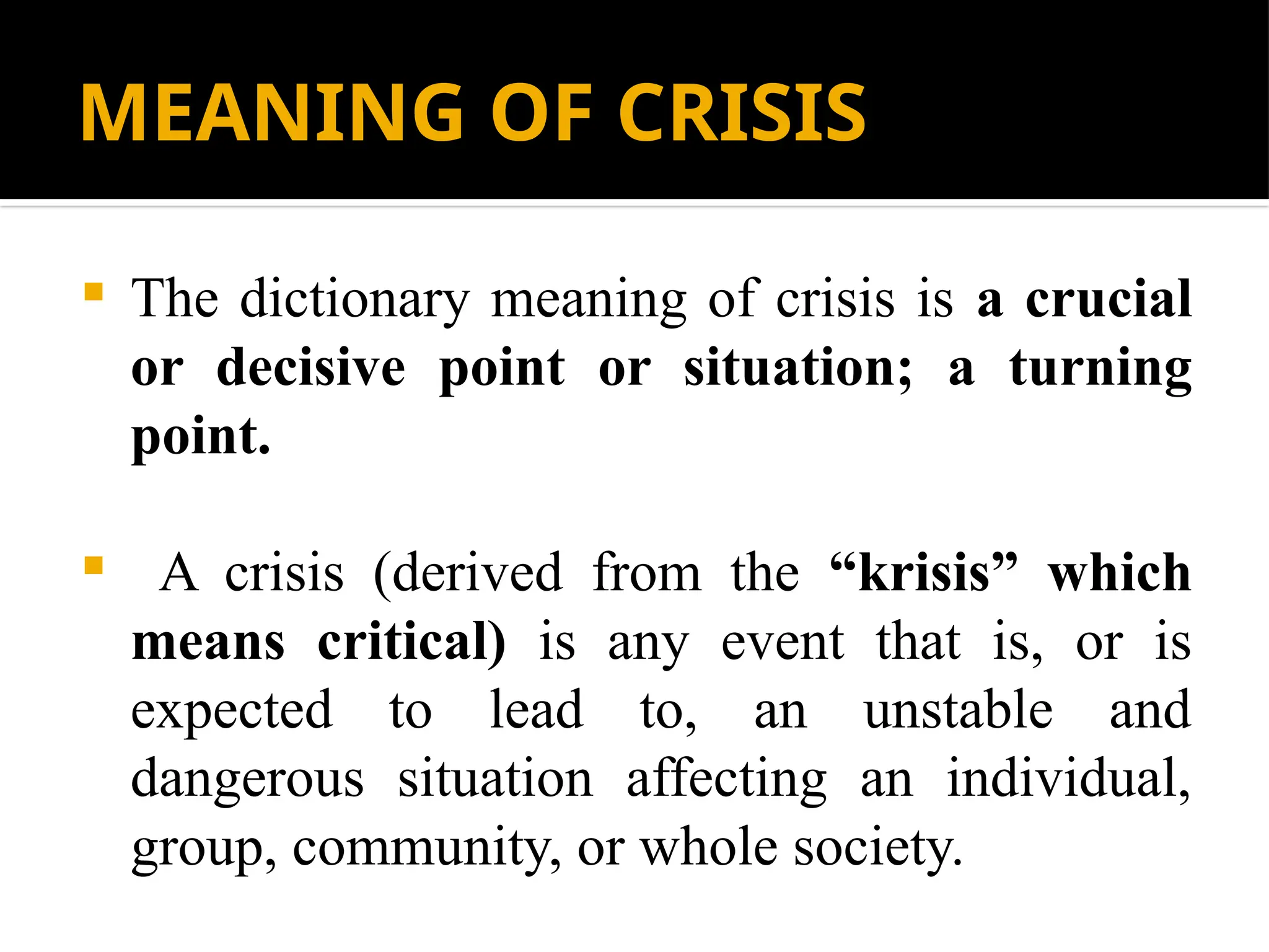 CRISIS INTERVENTION POWER POINT PREASENTATION | PPTX