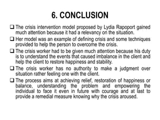 Crisis intervention model. jins | PPTX