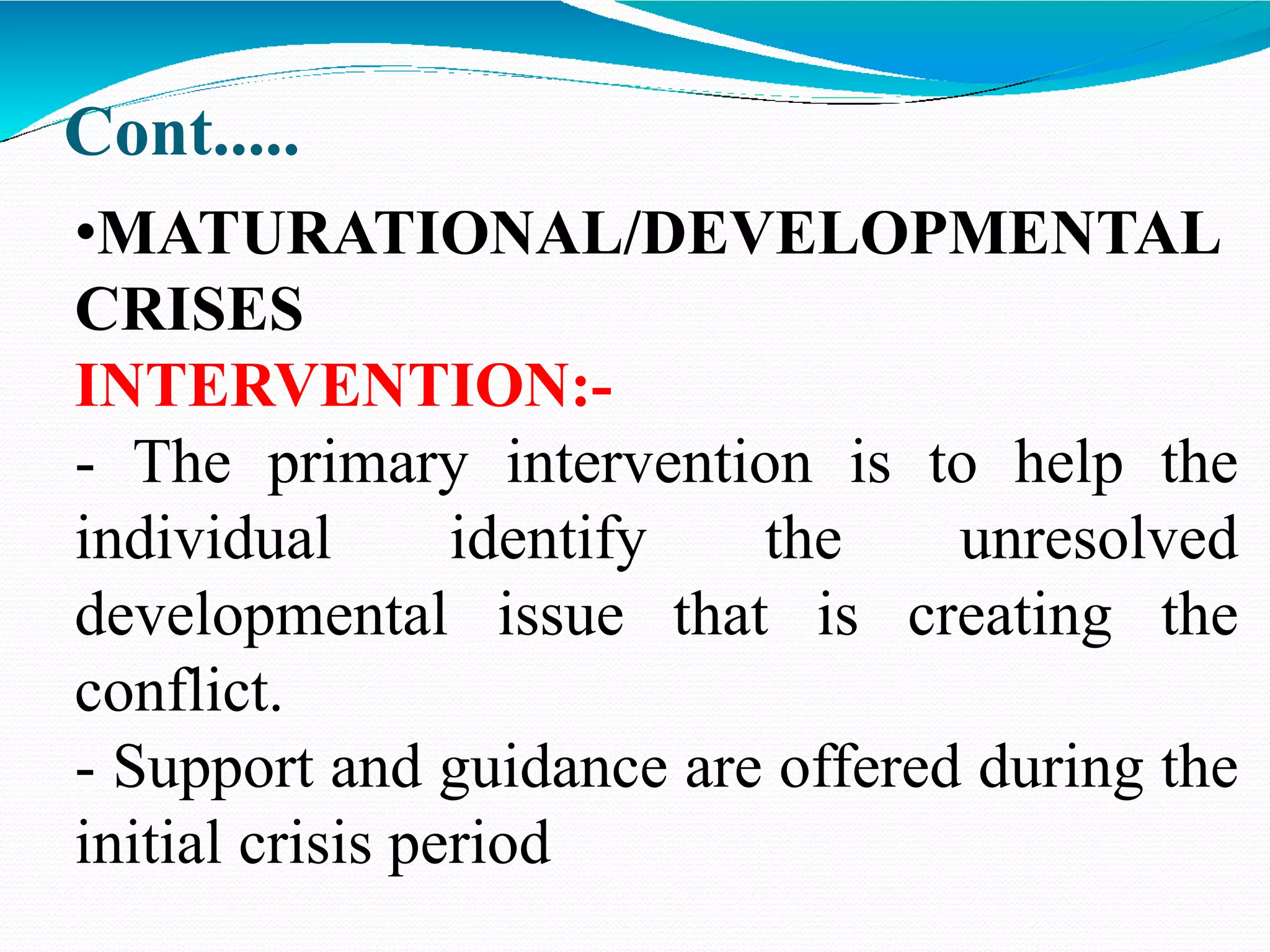 Crisis and crisis intervention | PPTX