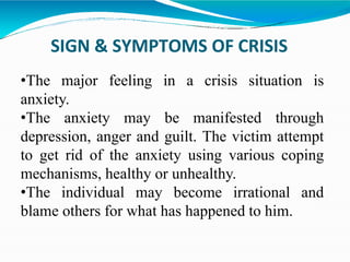 Crisis and crisis intervention | PPTX
