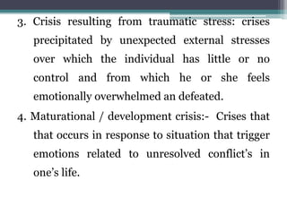 Crisis Intervention PPT.pptx by Dr. Sukhbir Kaur | PPTX