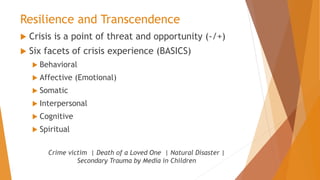 Crisis Intervention Promoting Resilience | PPTX