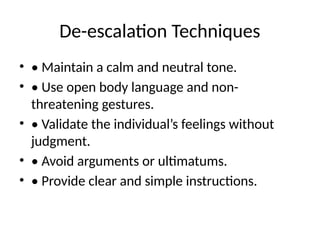 "Comprehensive Crisis Intervention Training: Strategies for Safety, De ...