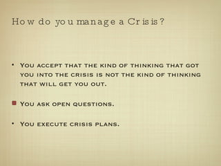 Crisis Management | PPT