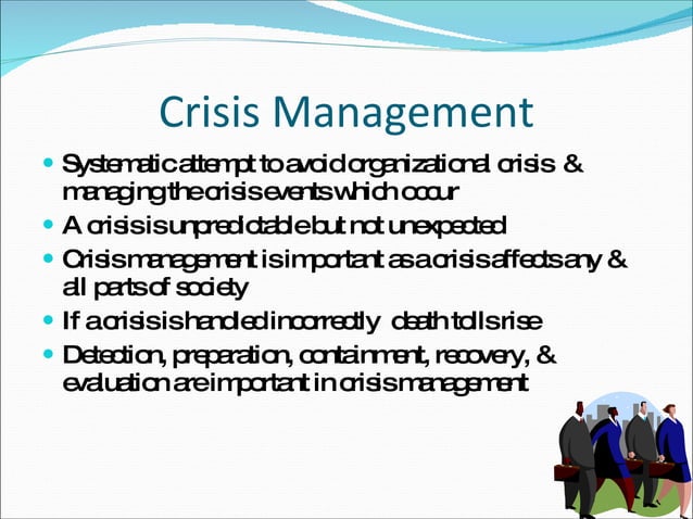 Crisis Management | PPT | Medical Health
