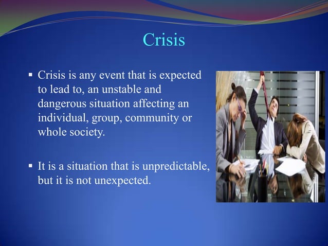 Crisis management - Types and Examples | PPT