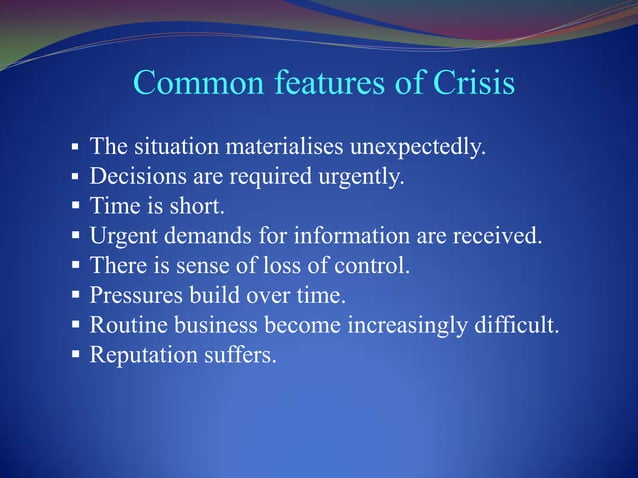 Crisis management - Types and Examples | PPT