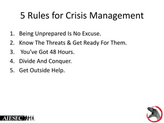 Crisis management | PPTX
