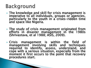 Crisis management and The Art of Problem Solving | PPTX
