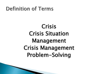 Crisis management and The Art of Problem Solving | PPTX