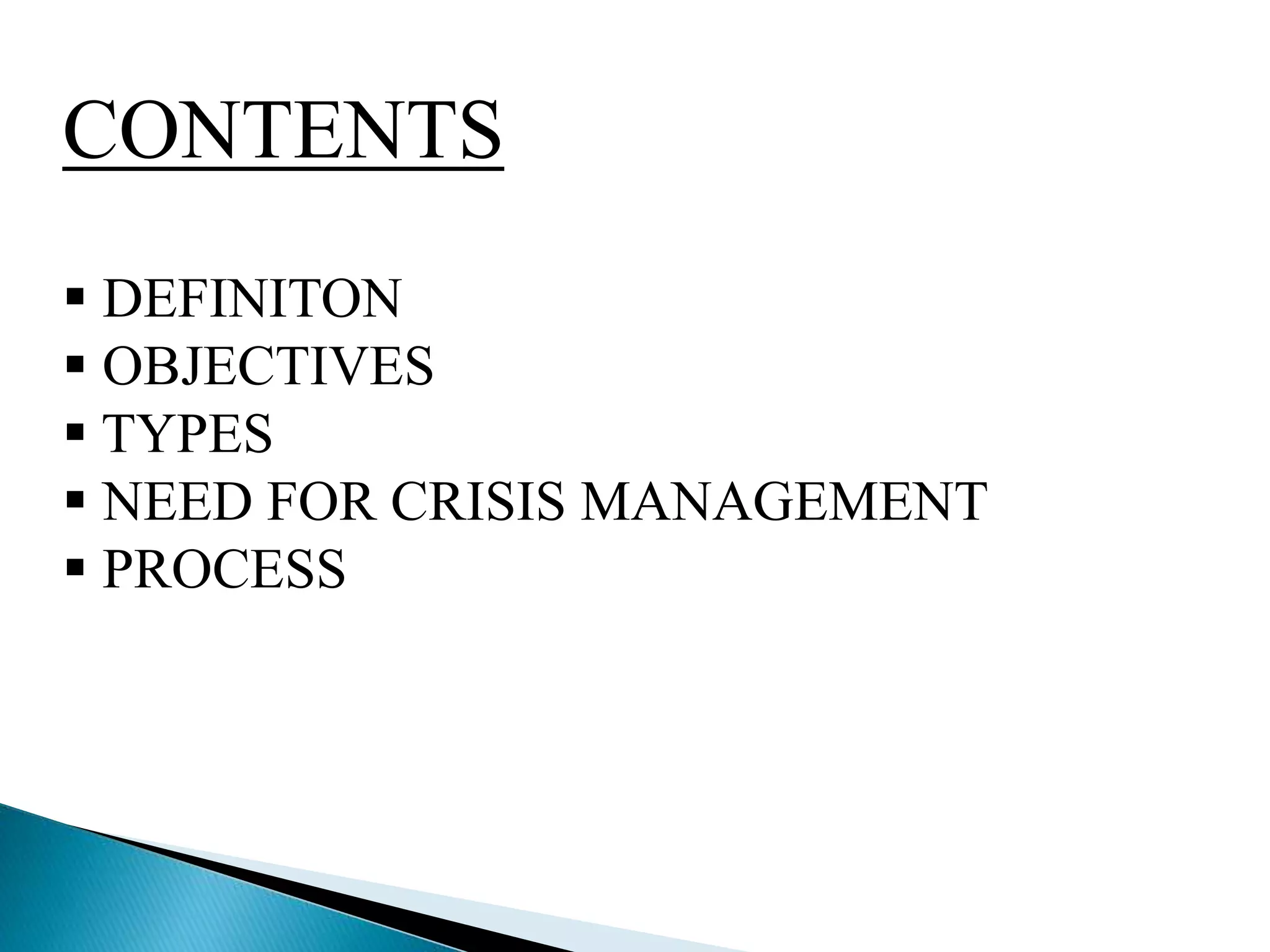 Crisis management | PPTX