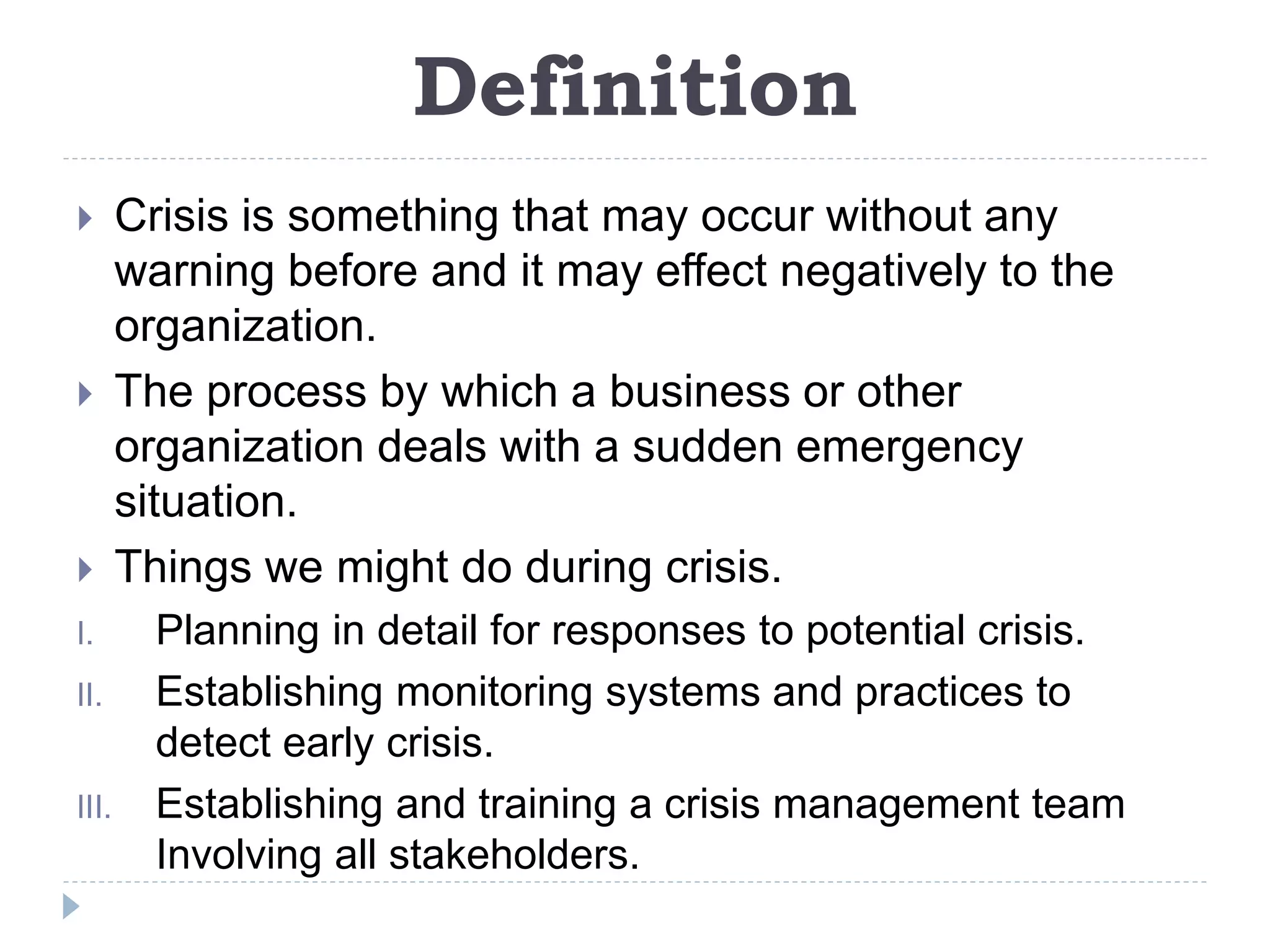 Crisis management | PPTX