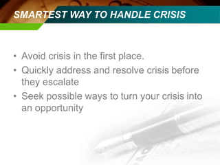 Crisis management | PPT