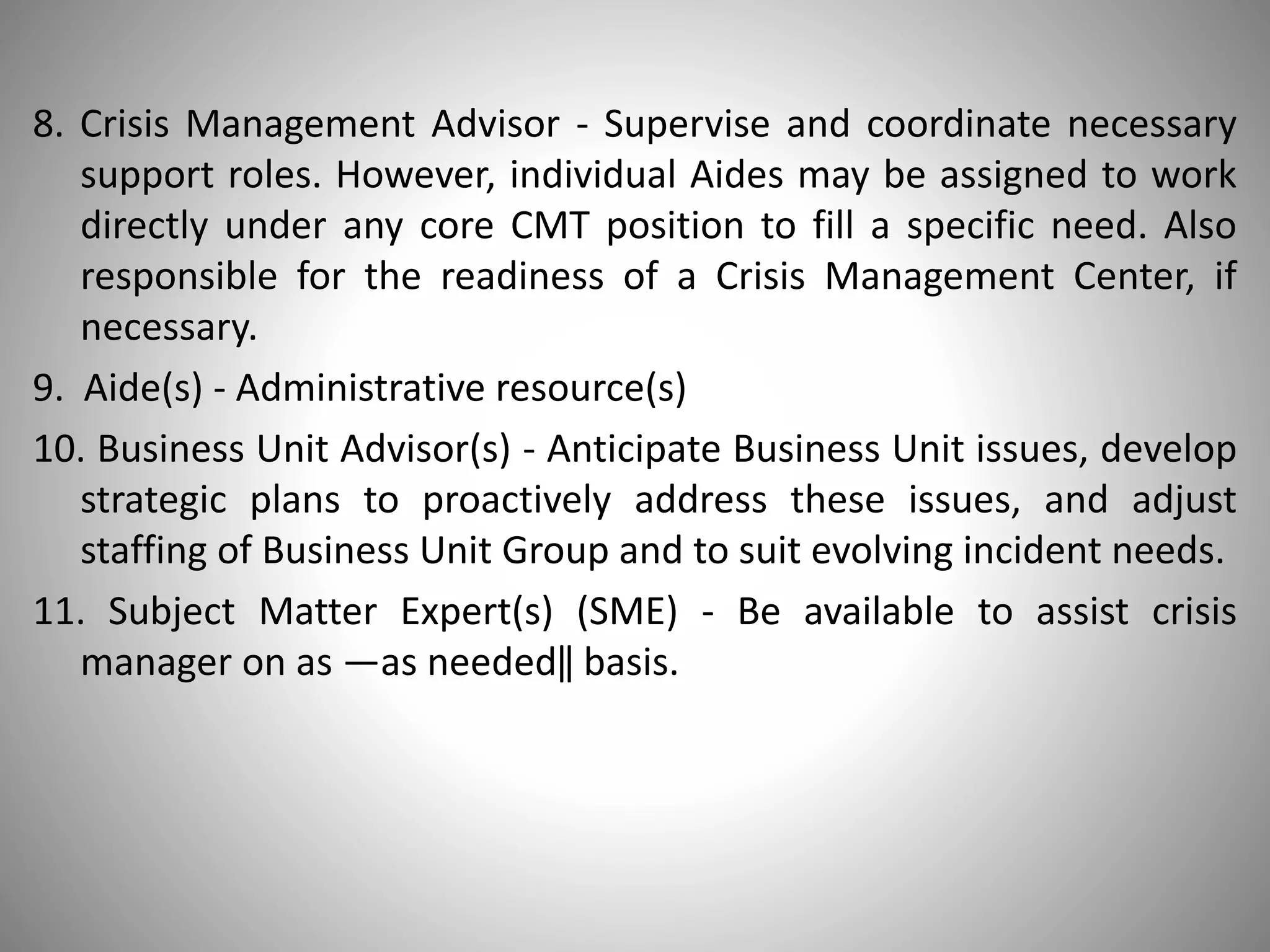 Crisis management | PPTX