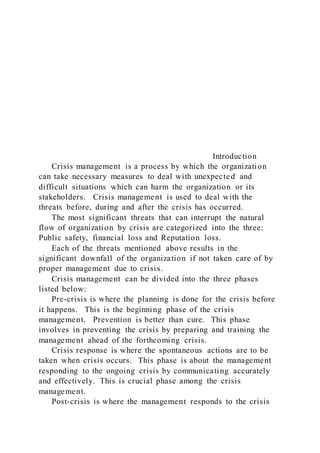 CRISIS MANAGEMENT | DOCX