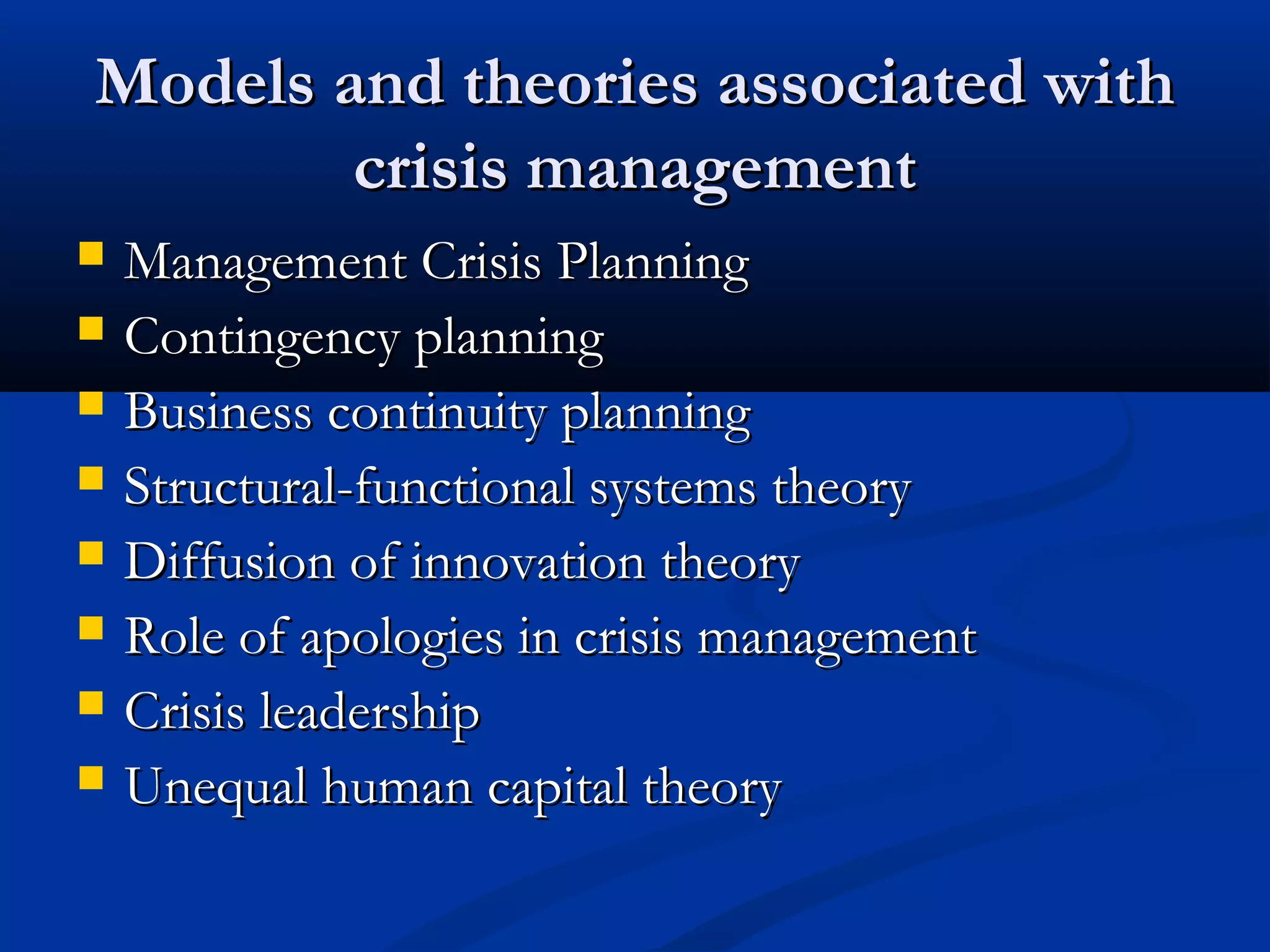Crisis management case studies | PPT