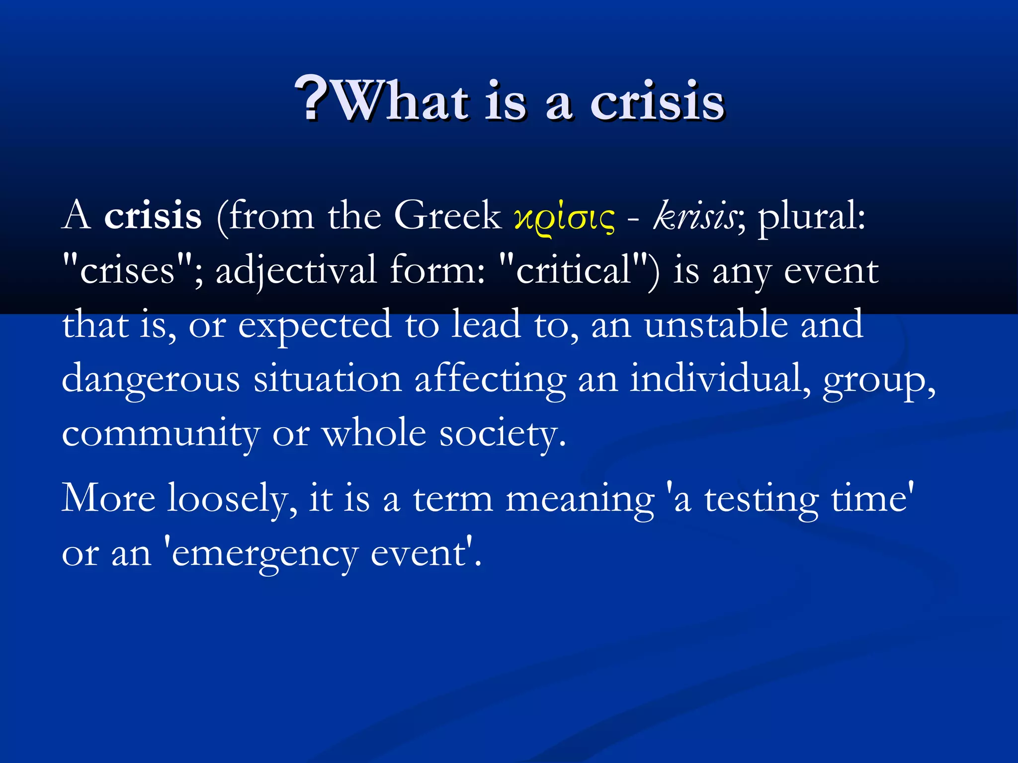 Crisis management case studies | PPT
