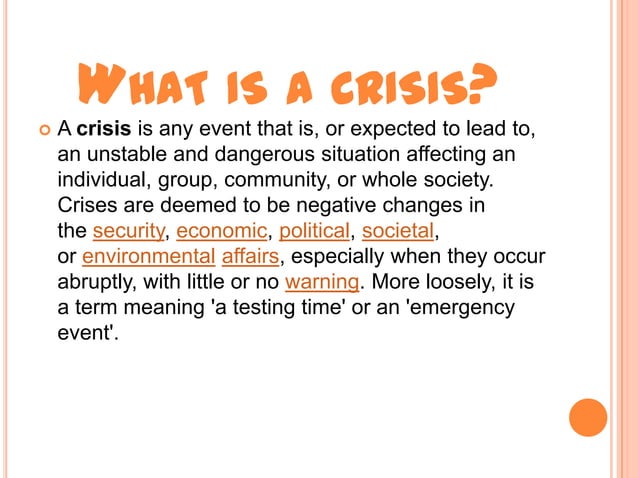 Crisis management (Event Management and Corporate Communication) | PPT