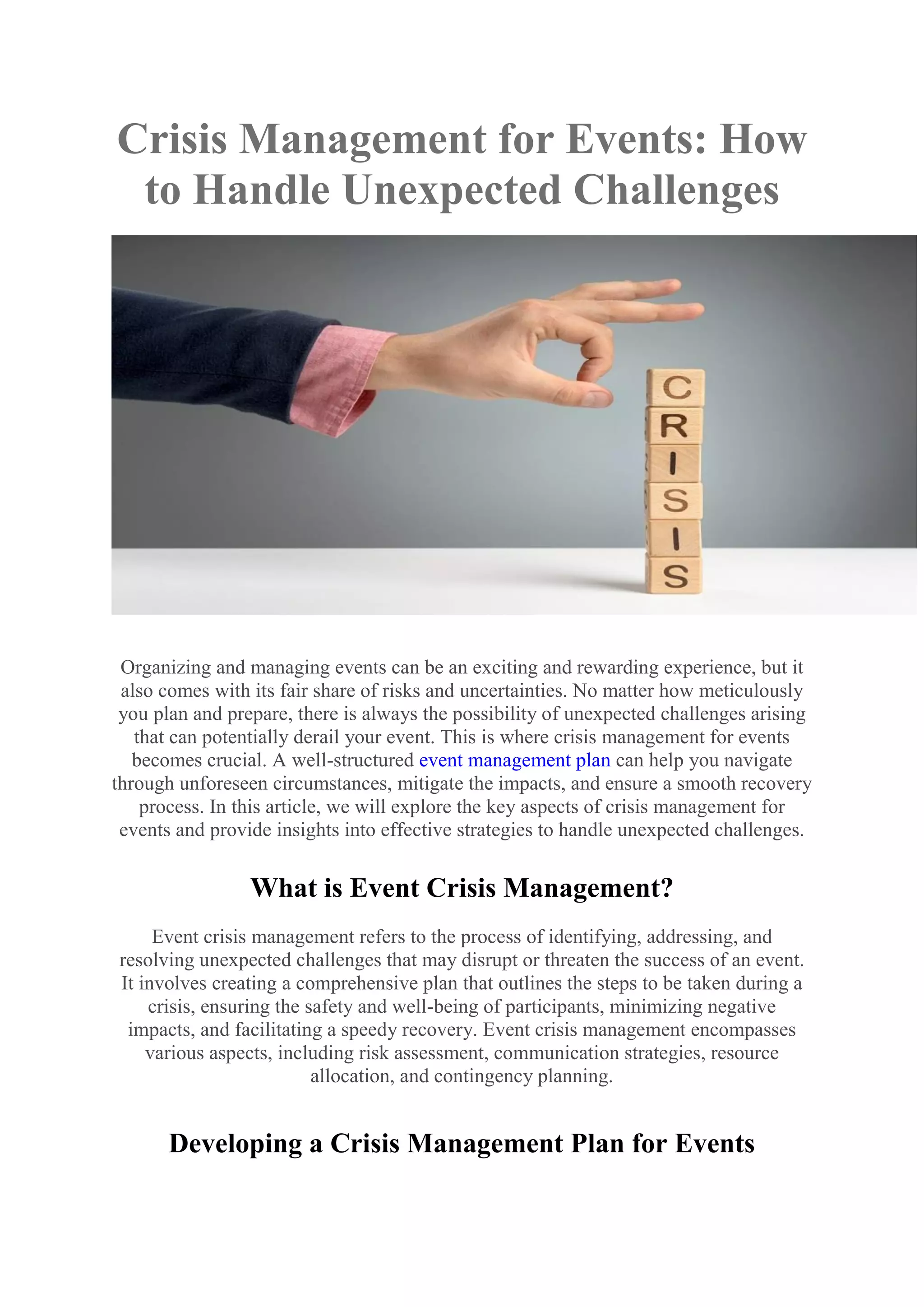 Crisis Management for Events How to Handle Unexpected Challenges.pdf
