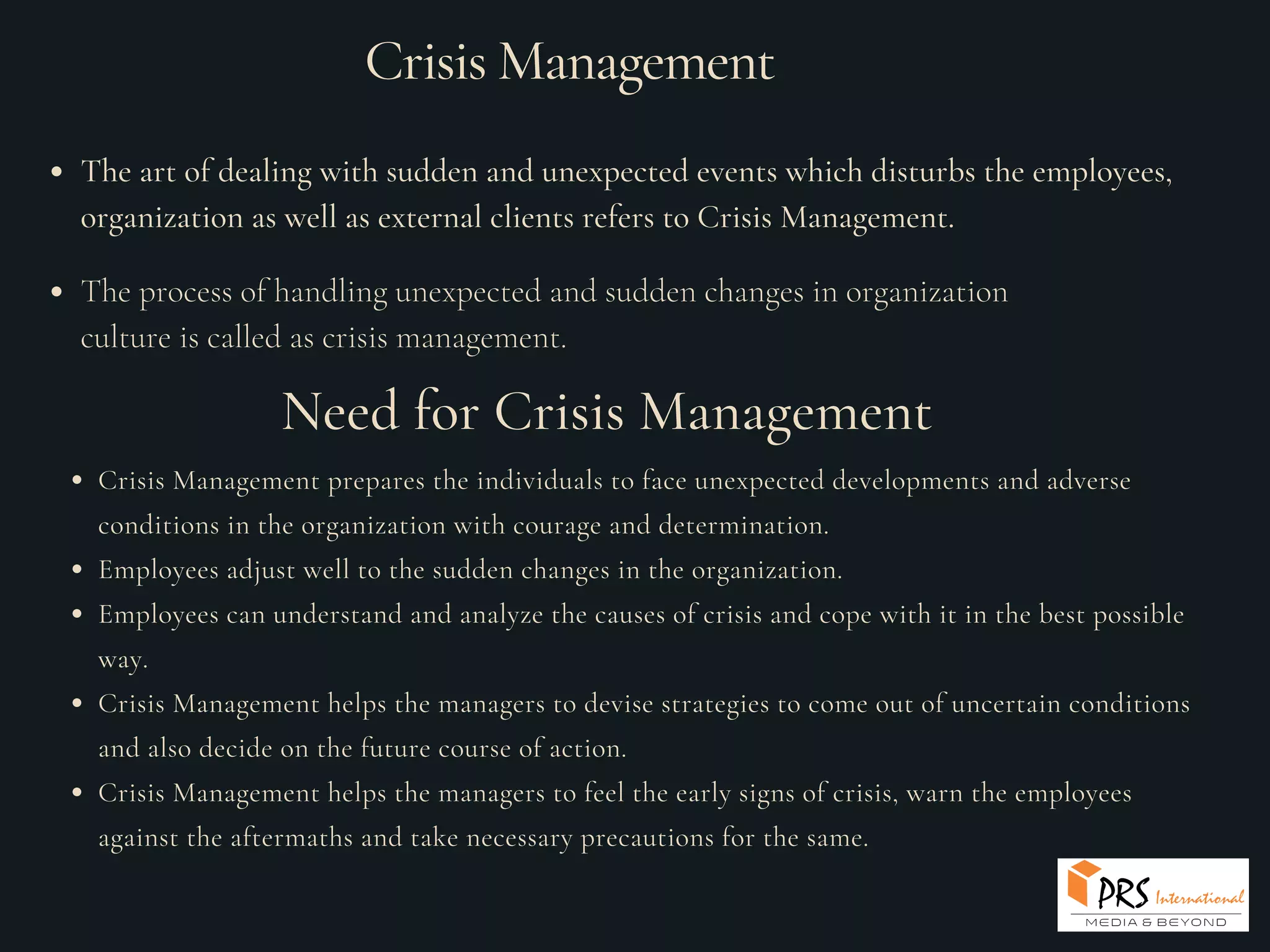 Crisis Management Guidelines | PDF