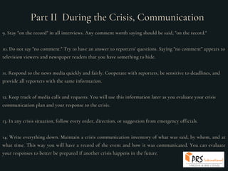Crisis Management Guidelines | PPT
