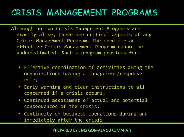 Crisis management in pr | PPTX | Business | Business and Finance