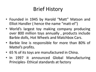 Crisis Management Mattel Inc | PPTX