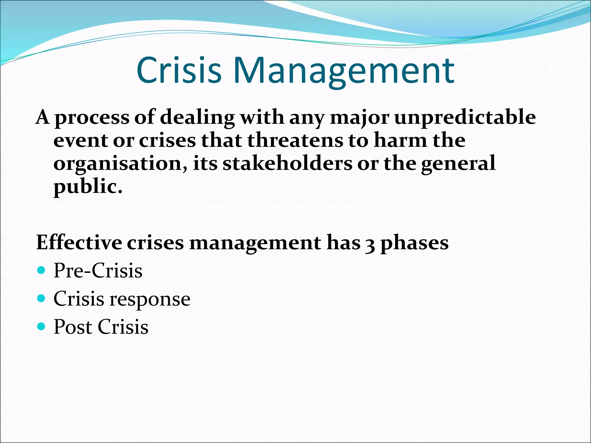 Crisis management | PPT
