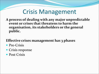Crisis management | PPT