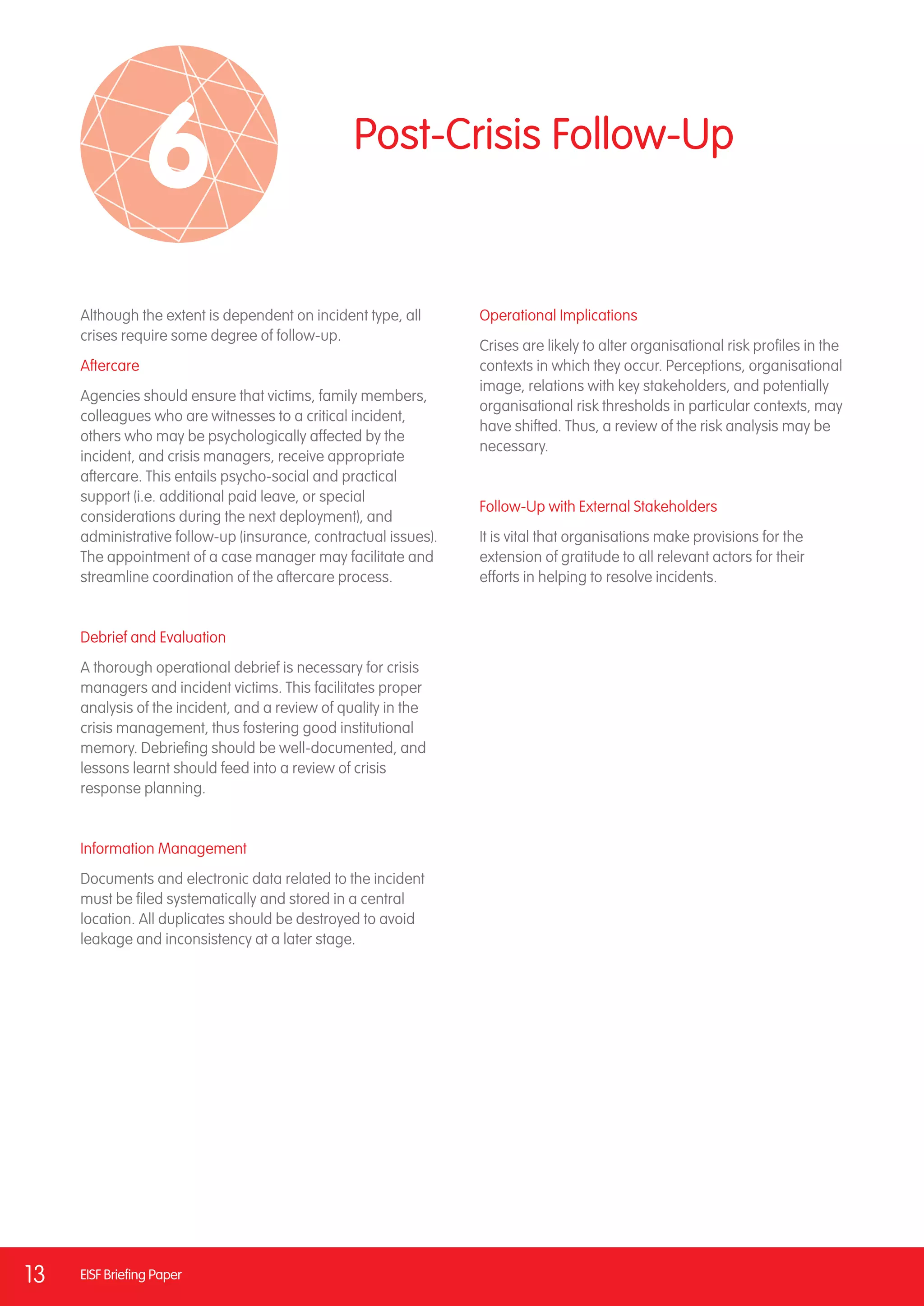 Crisis management of critical incidents | PDF