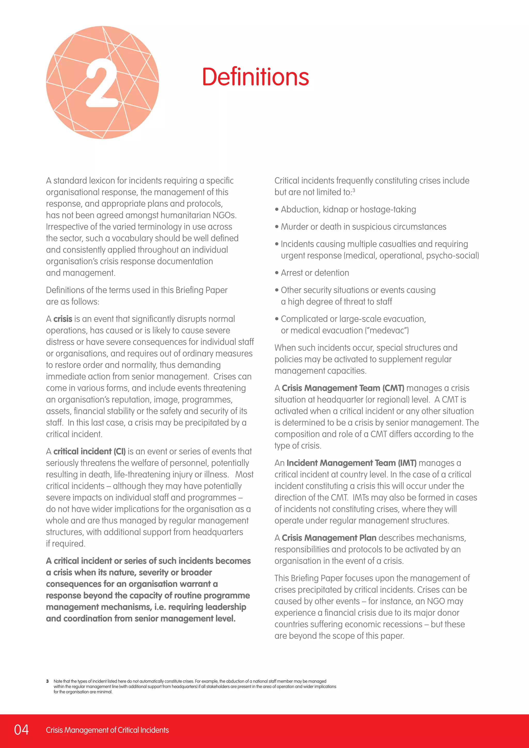 Crisis management of critical incidents | PDF