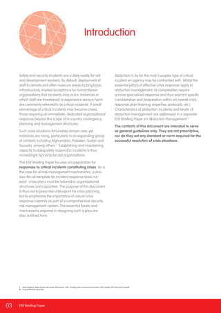 Crisis management of critical incidents | PDF