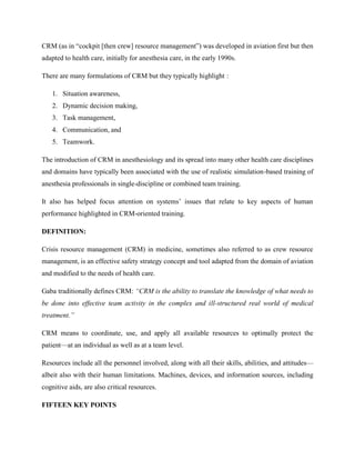 Crisis resource management | PDF