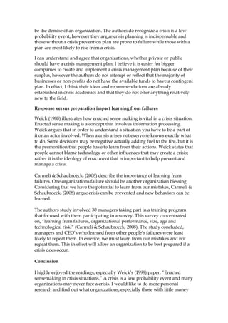 Crisis response and change orientation models - CM 6 | PDF