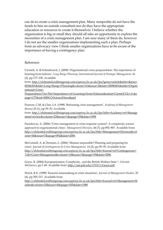 Crisis response and change orientation models - CM 6 | PDF