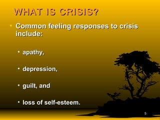 Crisis Theory | PPT