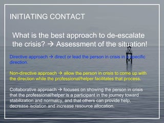 Crisis work orientation | PPTX | First Aid | Injuries