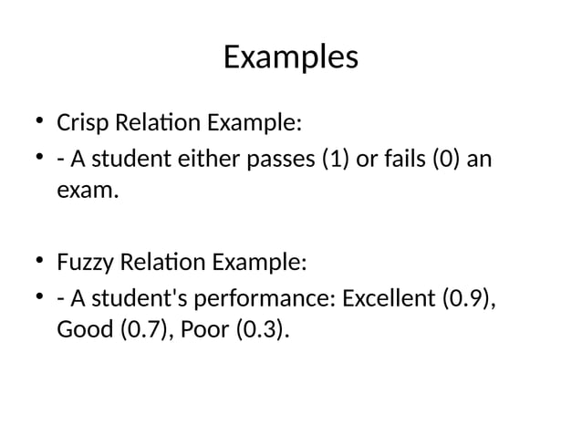 Crisp And Fuzzy Relations With Plan Pptx
