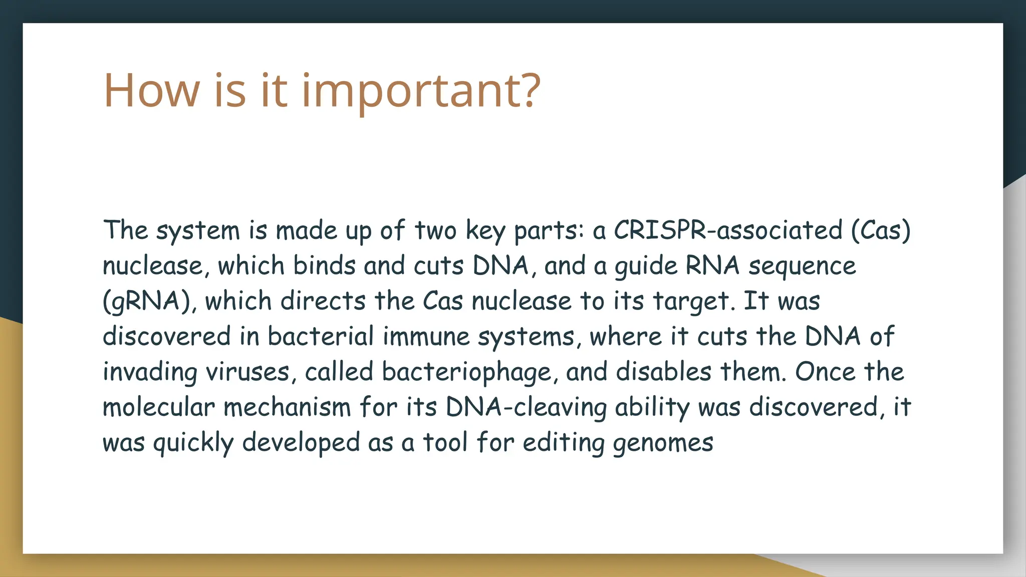 CRISPER technology..it's mechanism and uses in diagnostics and ...