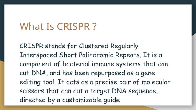 CRISPER technology..it's mechanism and uses in diagnostics and ...