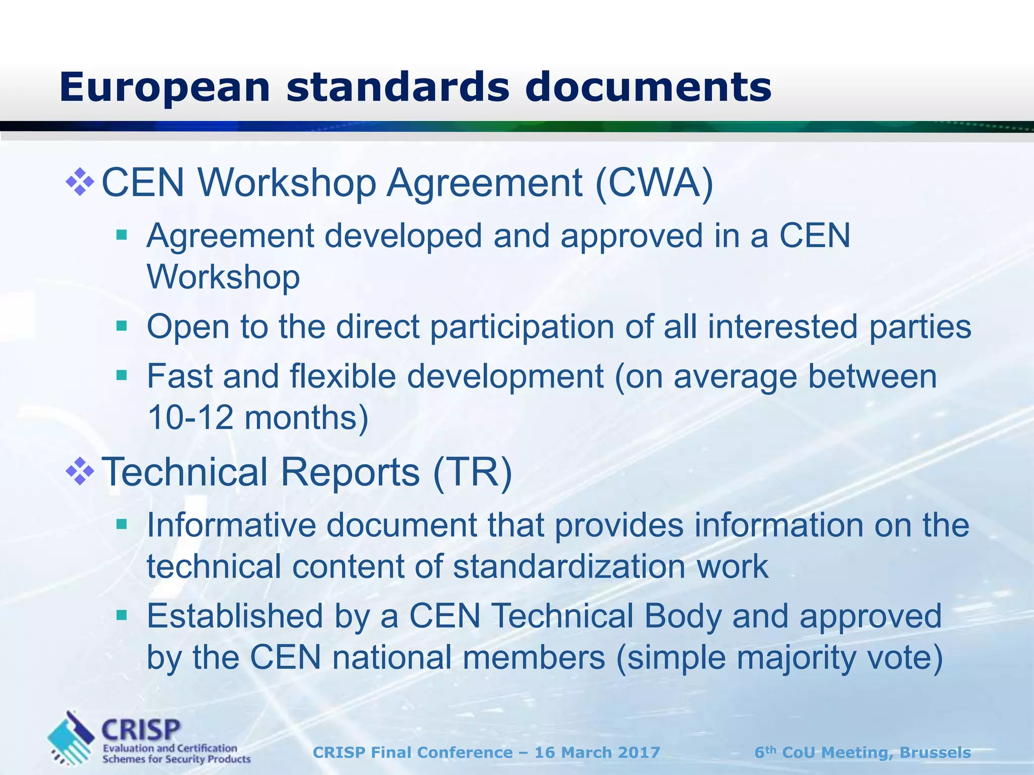 Standardisation and certification basics | PPTX