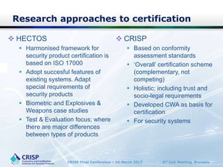CRISP and HECTOS projects - key findings | PPT