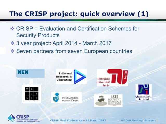 CRISP and HECTOS projects - key findings | PPT | Free Download