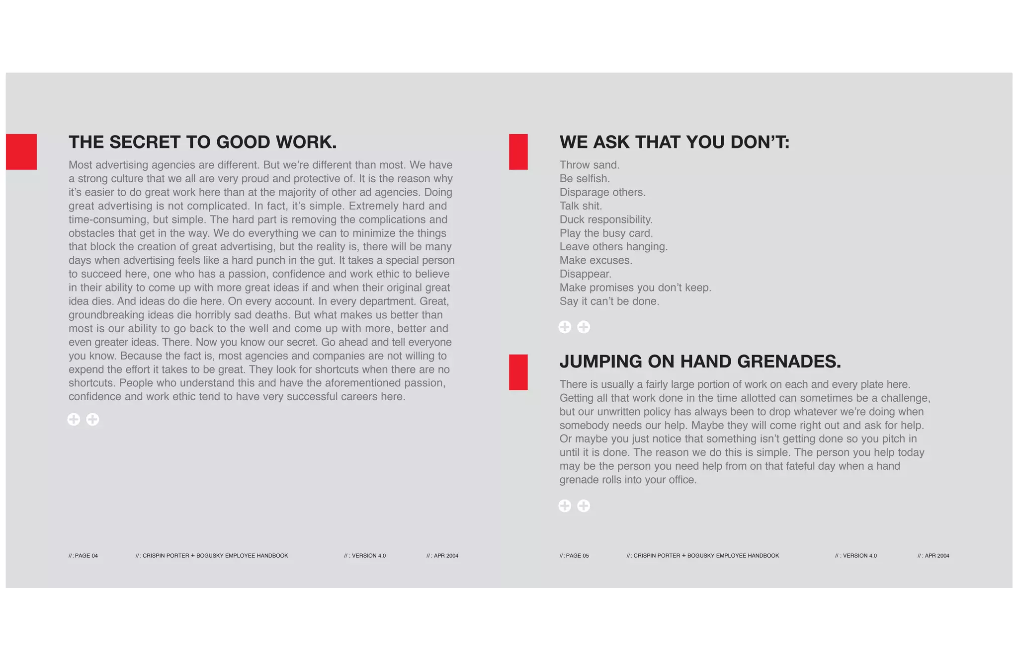 Crispin Porter Bogusky Employee Handbook | PDF